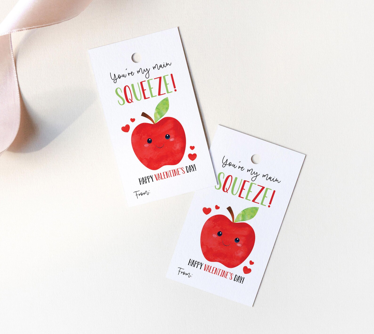 You're My Main Squeeze Tag, Printable Happy Valentine's Day Favor Tags ...