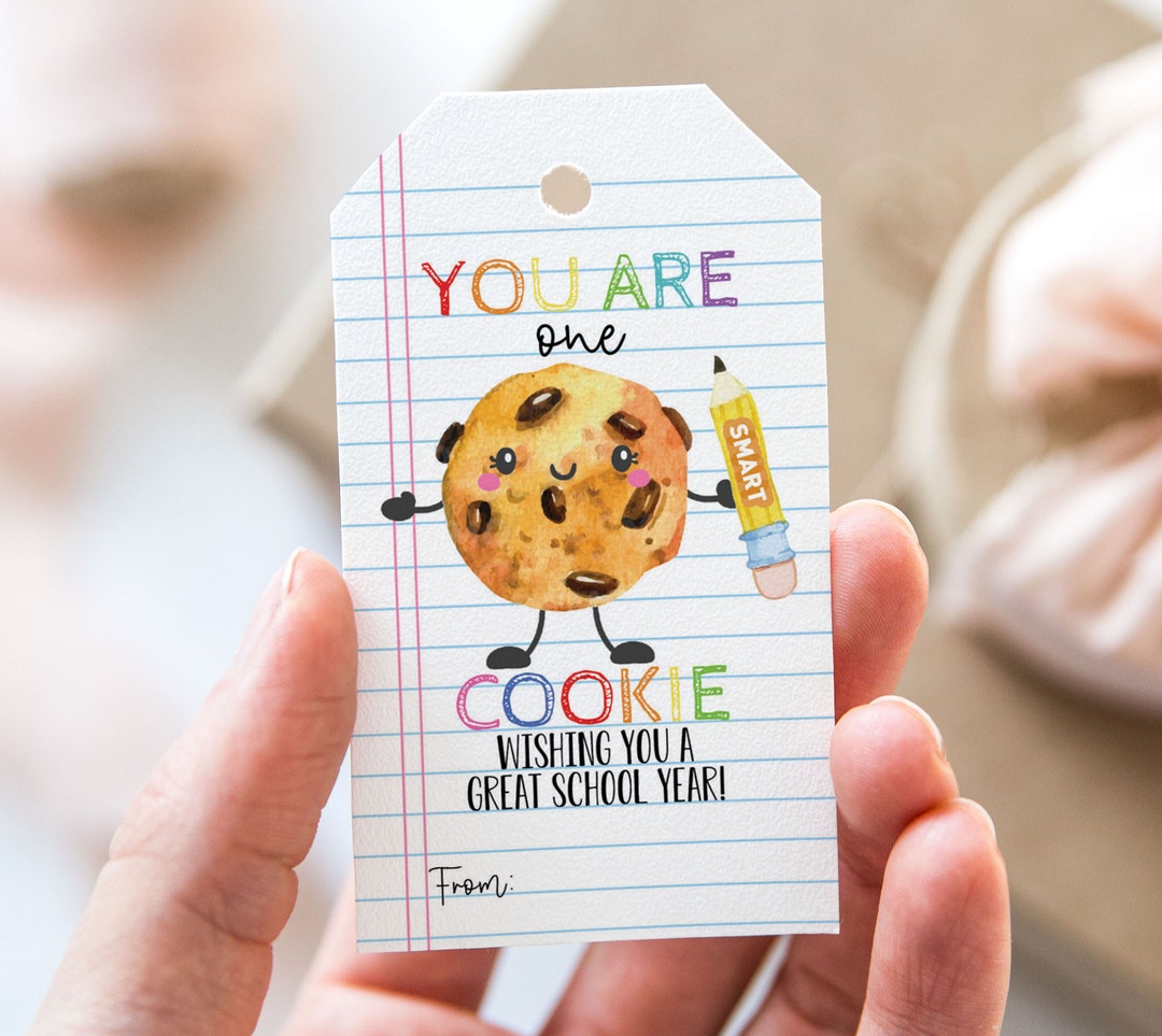 You Are One Smart Cookie Tag, Printable First Day of School Favor Tags ...