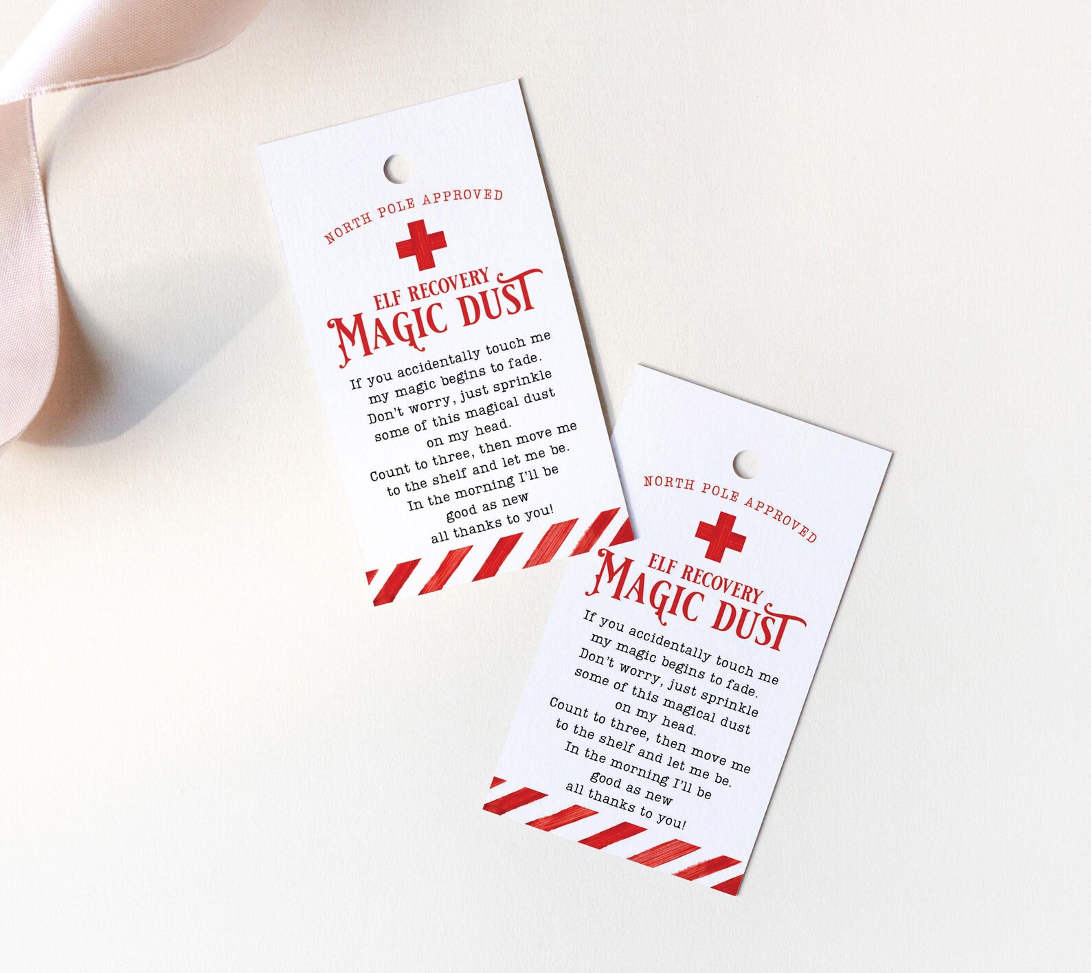 Elf Magic Dust Instructions Tag, Elf Magical Recovery Dust Mail ...