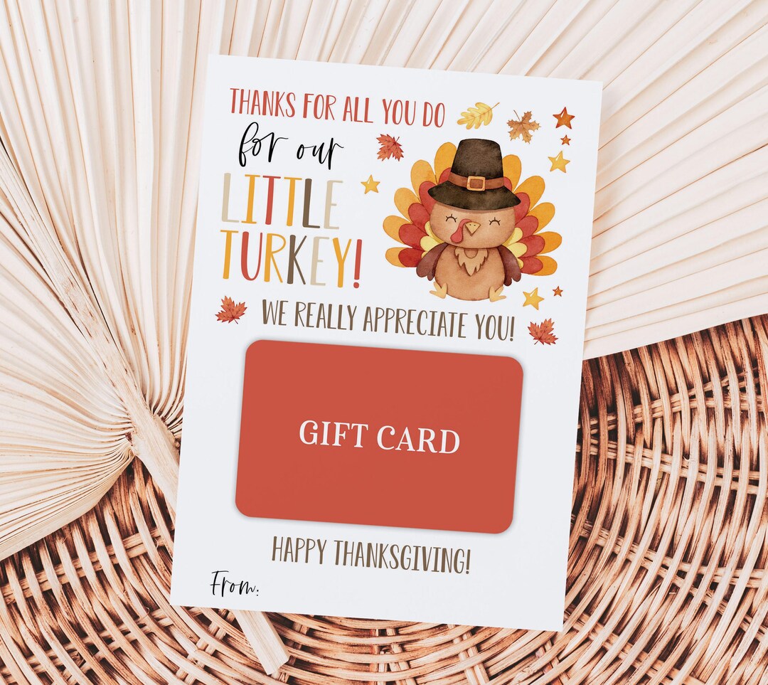 Thanks for All You Do for Our Little Turkey Happy Thanksgiving Gift ...
