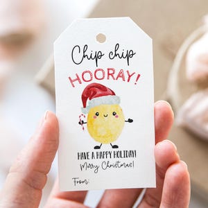 Chip Chip Hooray Have A Happy Holiday Chips Tag, Printable Merry ...