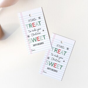 A Little Treat to Make Your Christmas Sweet Tag, Printable Merry ...