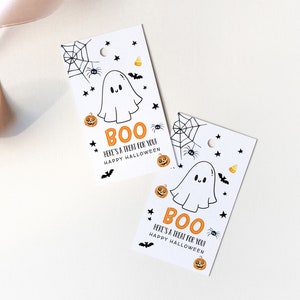 Boo Here's A Treat for You Tag, Printable Happy Halloween Favor Tags ...