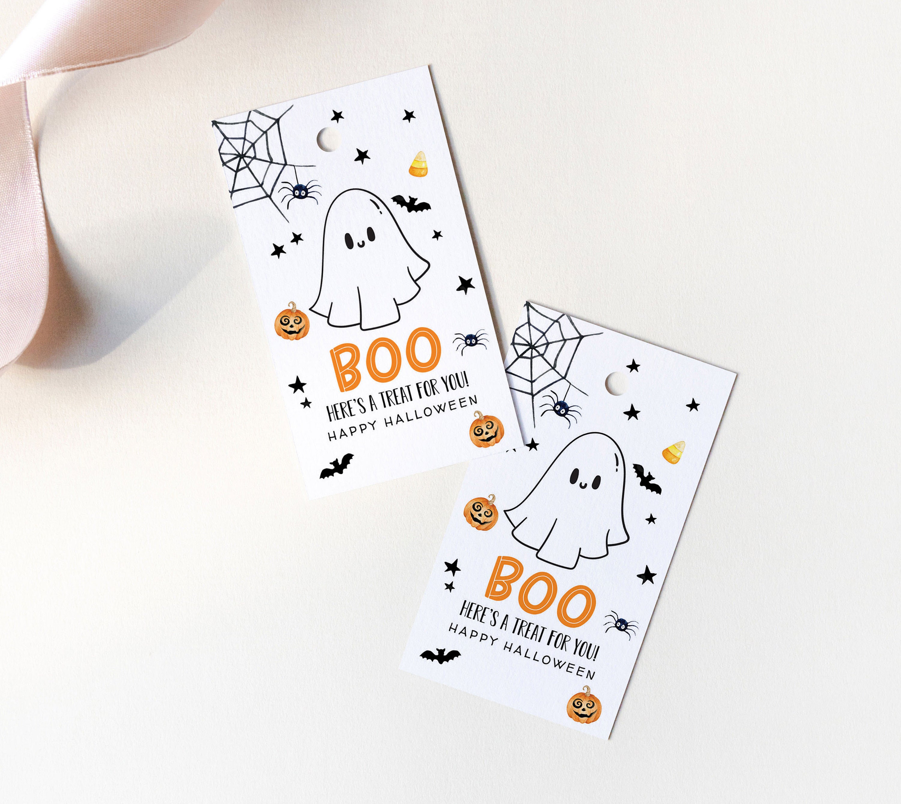 Boo Here's A Treat for You Tag, Printable Happy Halloween Favor Tags ...