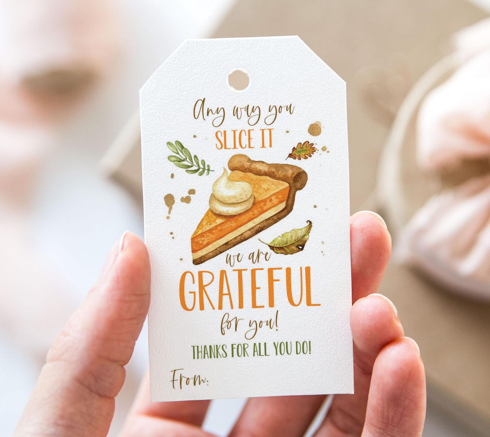 Any Way You Slice It We Are Grateful for You Thanks for All You Do Tag ...