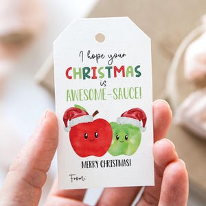 I Hope Your Christmas is Awesome-sauce Tag, Printable Merry Christmas ...