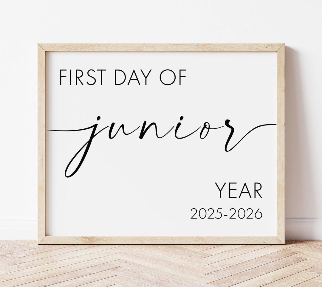 First Day of Junior Year Sign 2025-2026, 11th Grade Sign, Printable ...