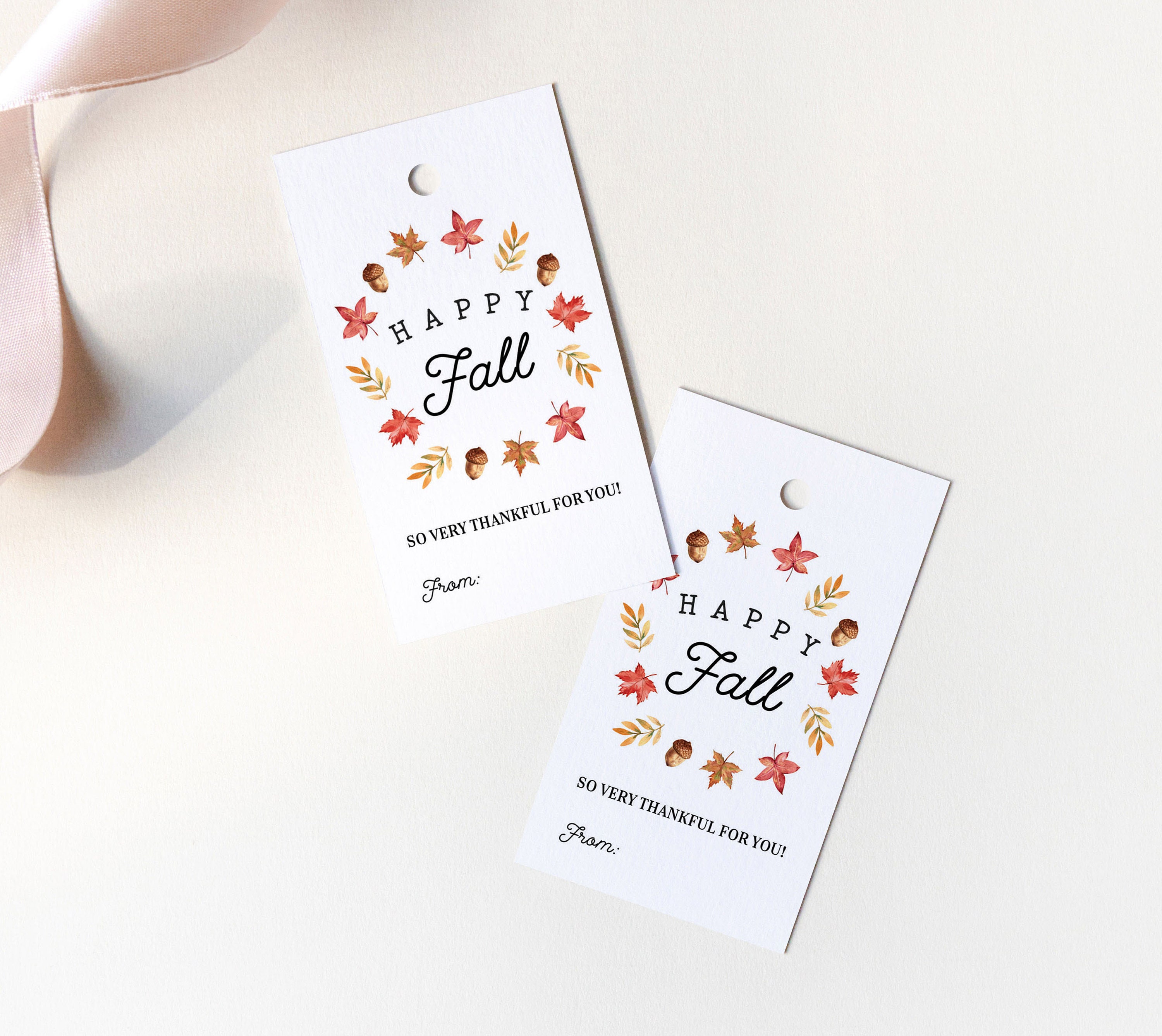 Happy Fall so Very Thankful for You Tag, Printable Fall Favor Tags ...