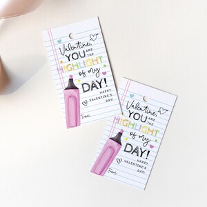 Valentine You Are the Highlight of My Day Tag, Printable Happy ...