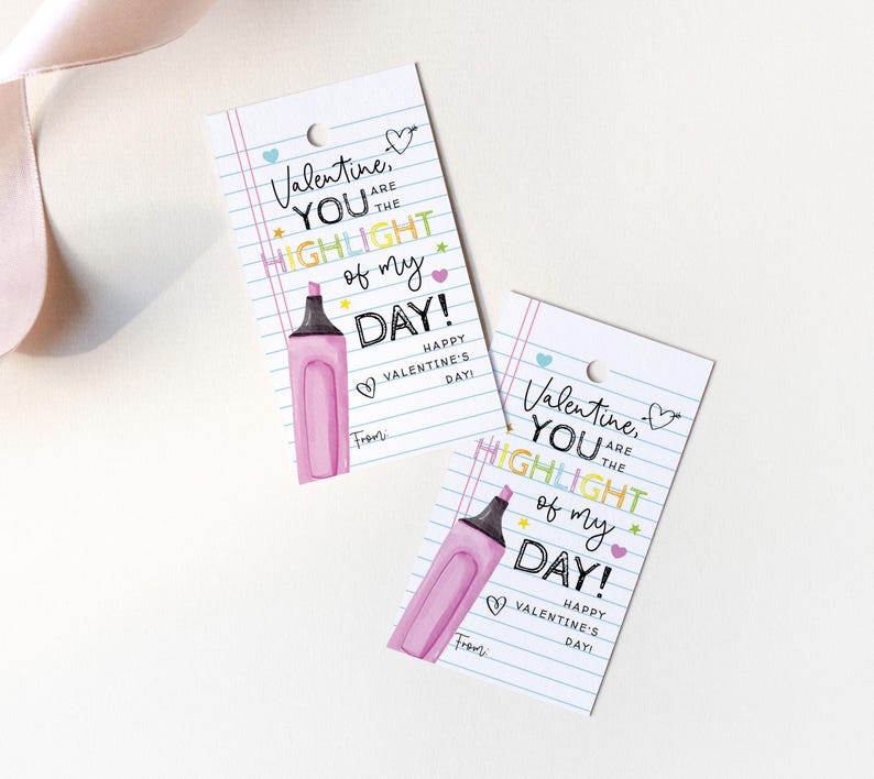 Valentine You Are the Highlight of My Day Tag, Printable Happy ...