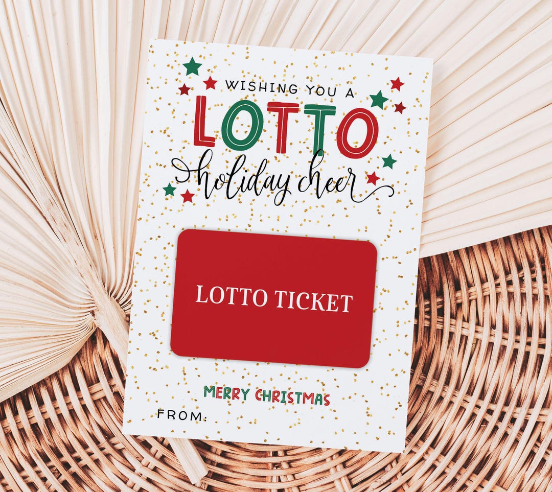 Wishing You A Lotto Holiday Cheer Gift Card Holder, Printable Merry ...