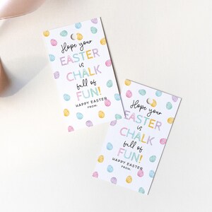 Hope Your Easter is Chalk Full of Fun Easter Eggs Tag, Printable Happy ...