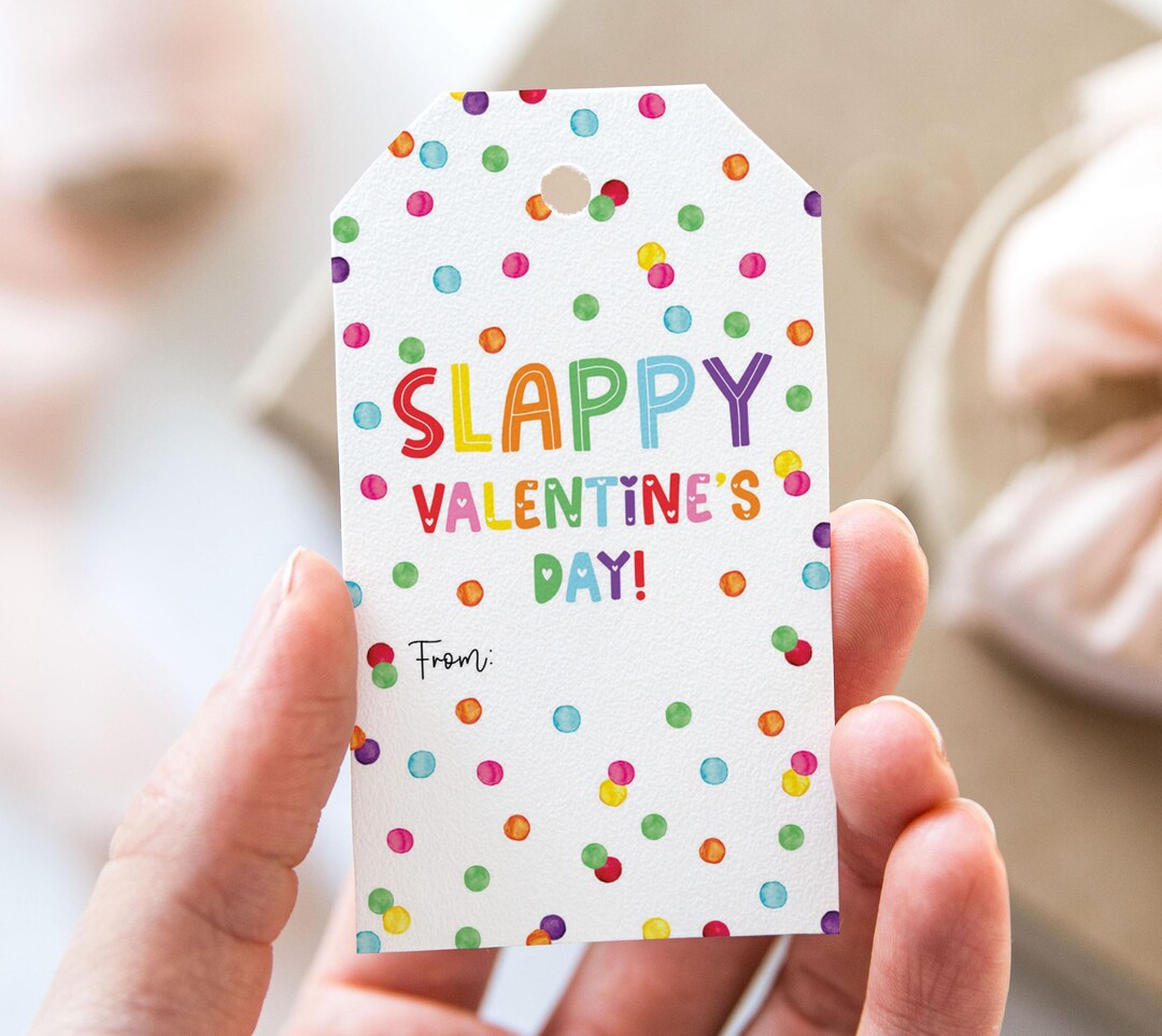Slappy Valentine's Day Tag, Printable Happy Valentine's Day Favor Tags ...