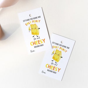 Let's Make This School Year Easy Peasy Fun and Cheesy Tag, Printable ...