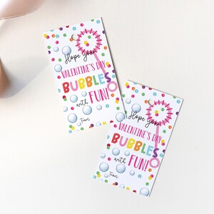 Hope Your Valentine's Day Bubbles With Fun Tag, Printable Happy ...