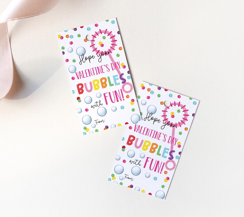 Hope Your Valentine's Day Bubbles With Fun Tag, Printable Happy ...