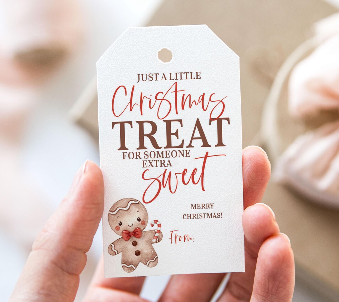 A Little Christmas Treat for Someone Extra Sweet Tag, Printable Merry ...