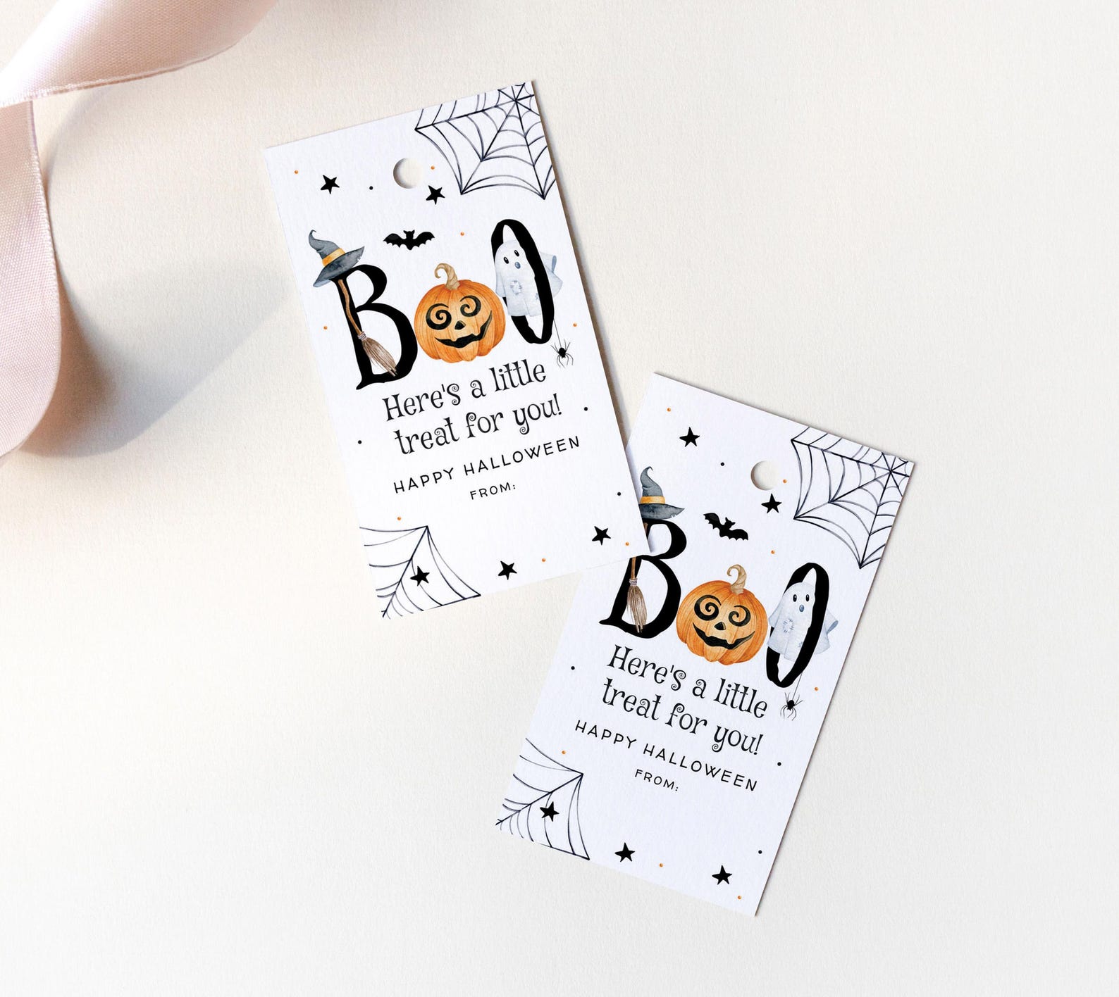 Boo Here's A Little Treat for You Tag, Printable Happy Halloween Favor ...