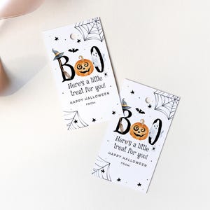 Boo Here's A Little Treat for You Tag, Printable Happy Halloween Favor ...