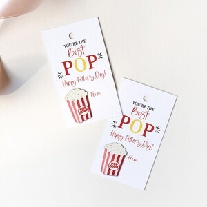 You're the Best Pop Tag, Printable Happy Father's Day Favor Tags ...