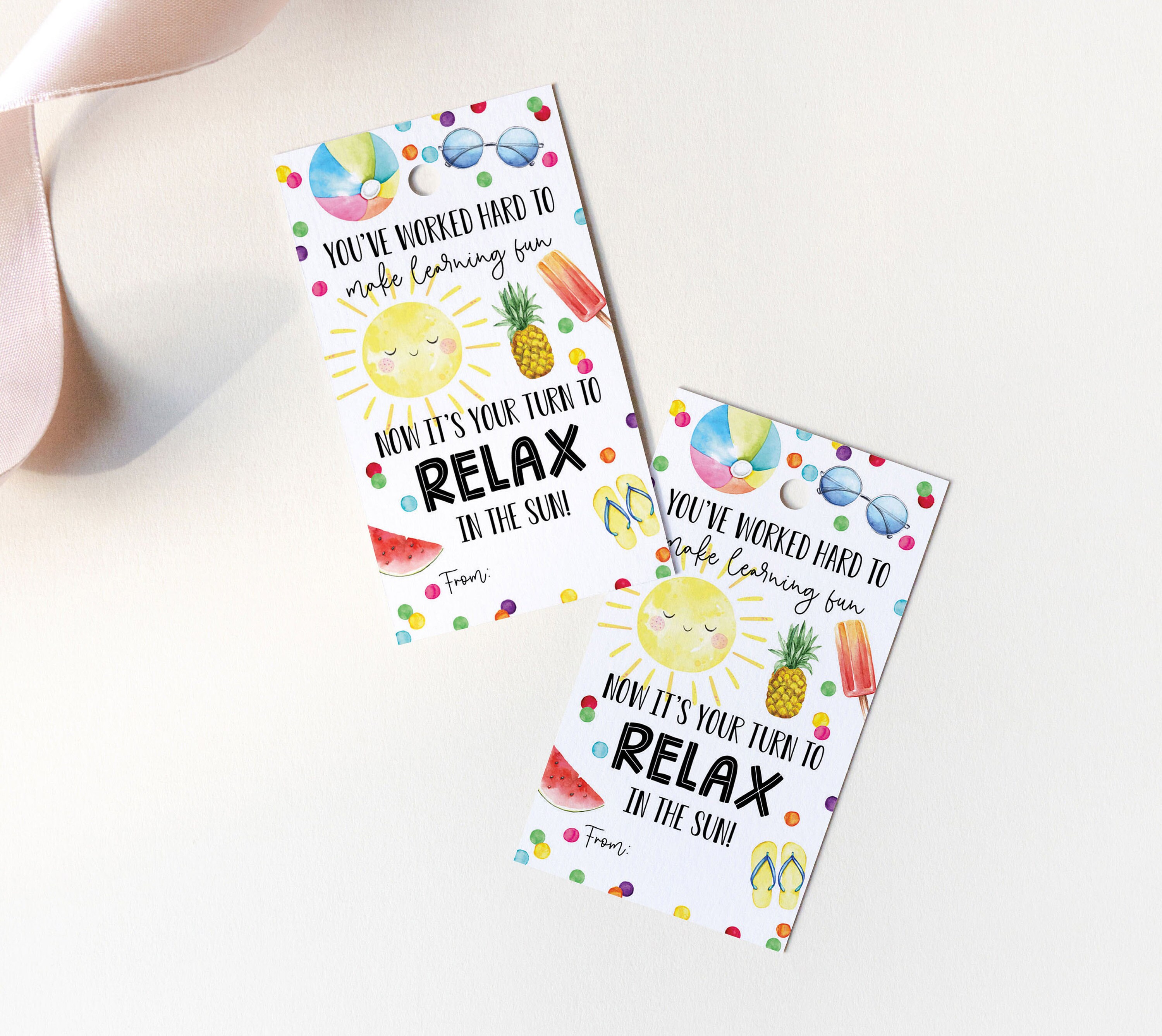 Summer Your Turn to Relax in the Sun Tag, Printable End of School Year ...