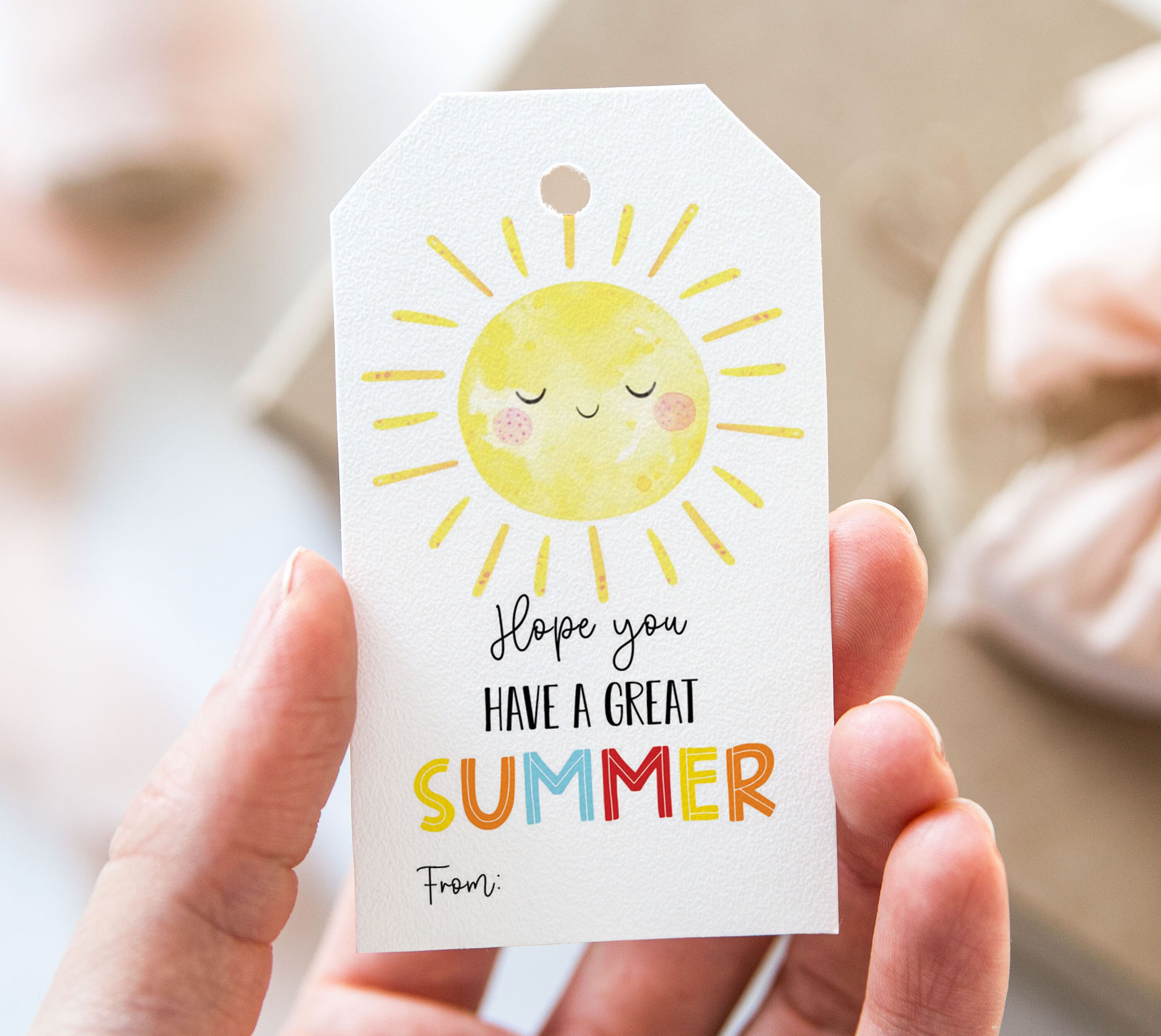 Hope You Have a Great Summer Tag, Printable End of School Year Favor ...