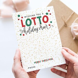 Wishing You A Lotto Holiday Cheer Gift Card Holder, Printable Merry ...