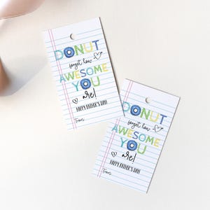 Donut Forget How Awesome You Are Tag, Printable Happy Father's Day ...