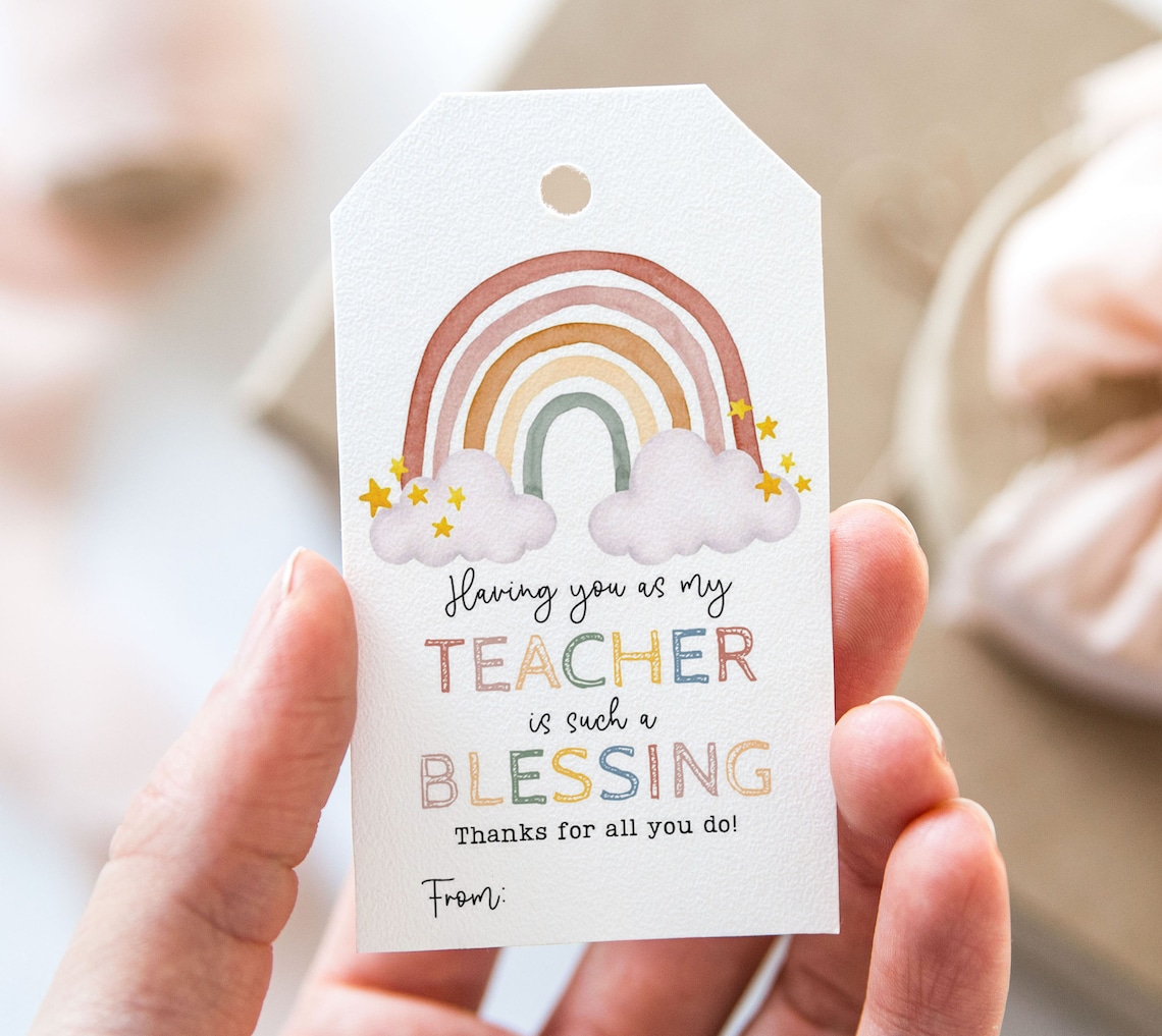 Having You as My Teacher is Such a Blessing Tag, Printable End of ...