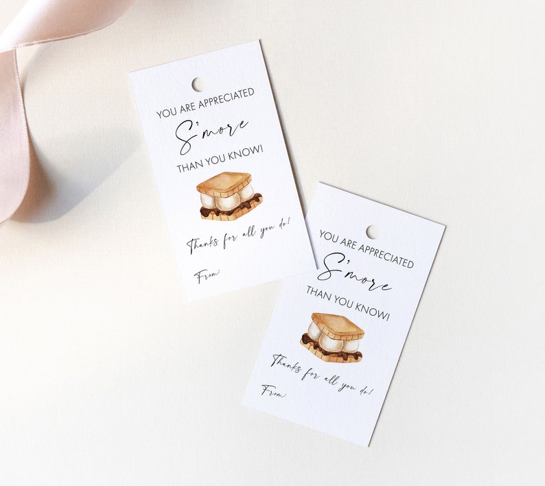 You Are Appreciated S'more Than You Know Tag, Printable End of School ...