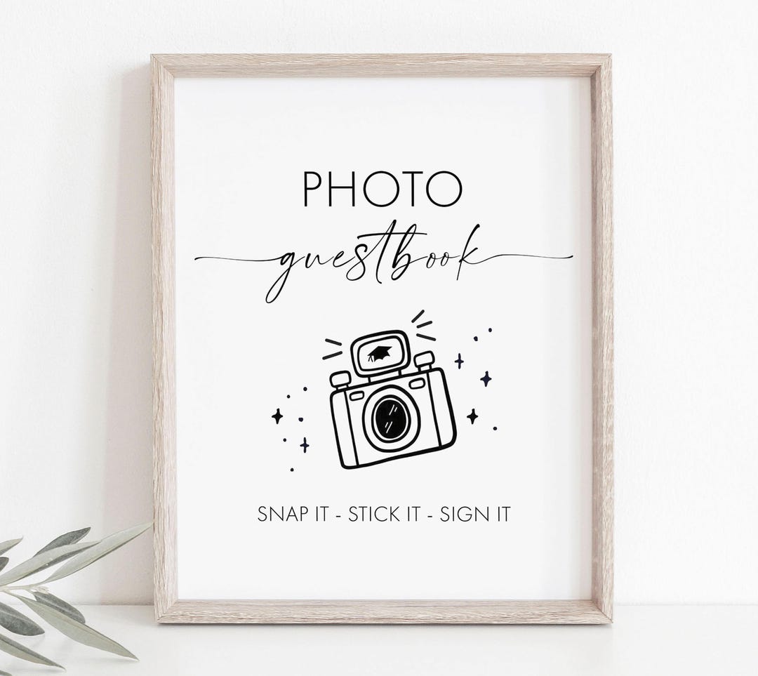 Graduation Party Photo Guestbook Sign, Grad Party Photo Guest Book ...