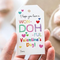 Back to School Play Dough Card Template, Printable Won-doh-ful School ...