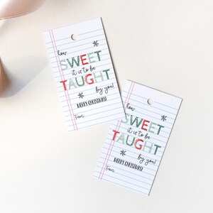 How Sweet It is to Be Taught by You Tag, Printable Merry Christmas ...