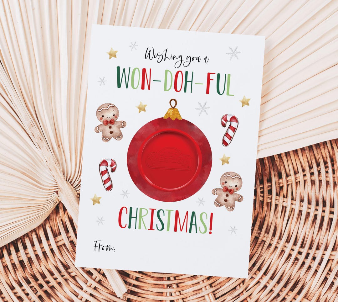 Wishing You A Won-doh-ful Christmas Play Dough Holder, Printable Merry ...