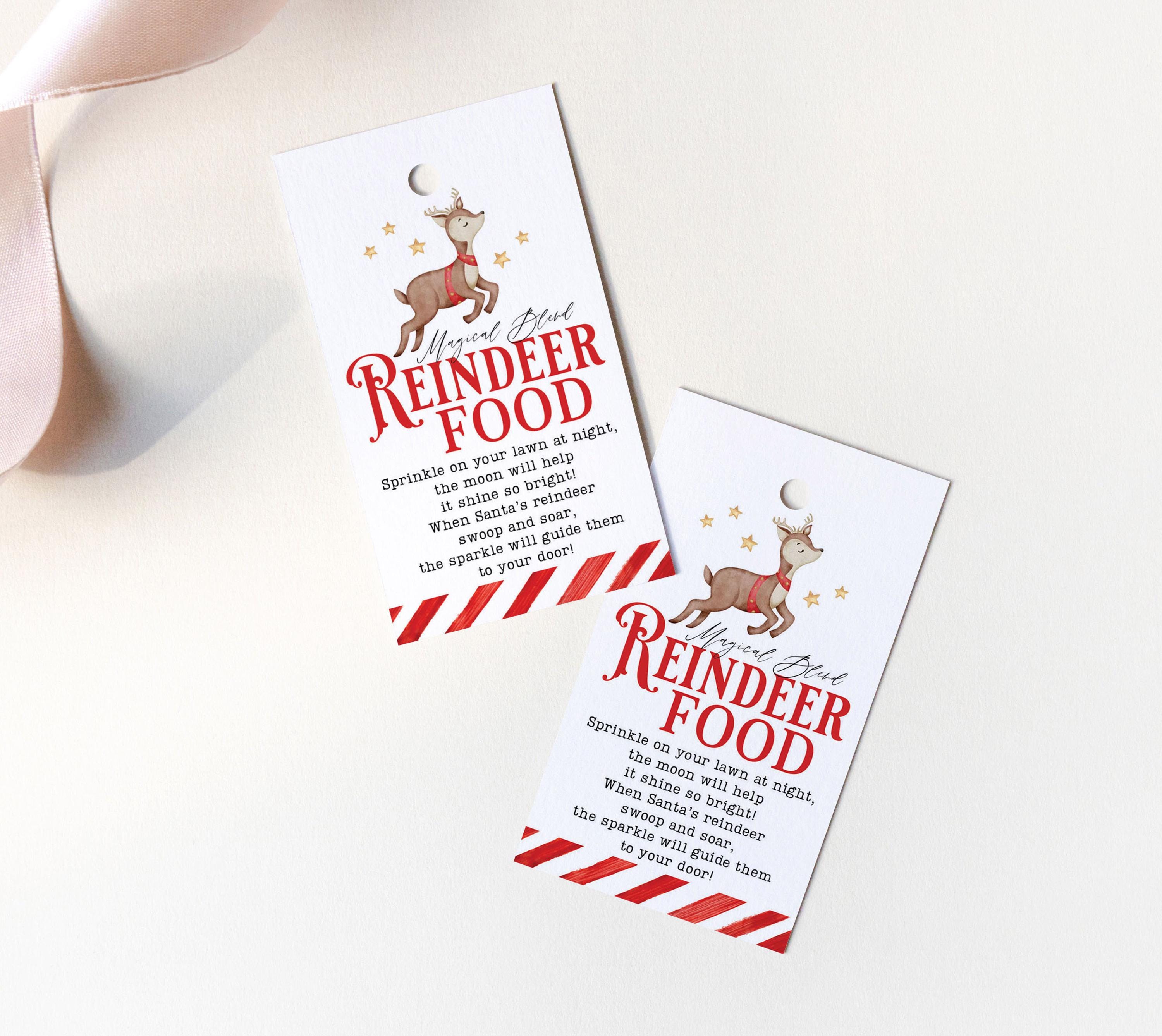 Magical Blend Reindeer Food Tag, Printable Merry Christmas Favor Tags ...