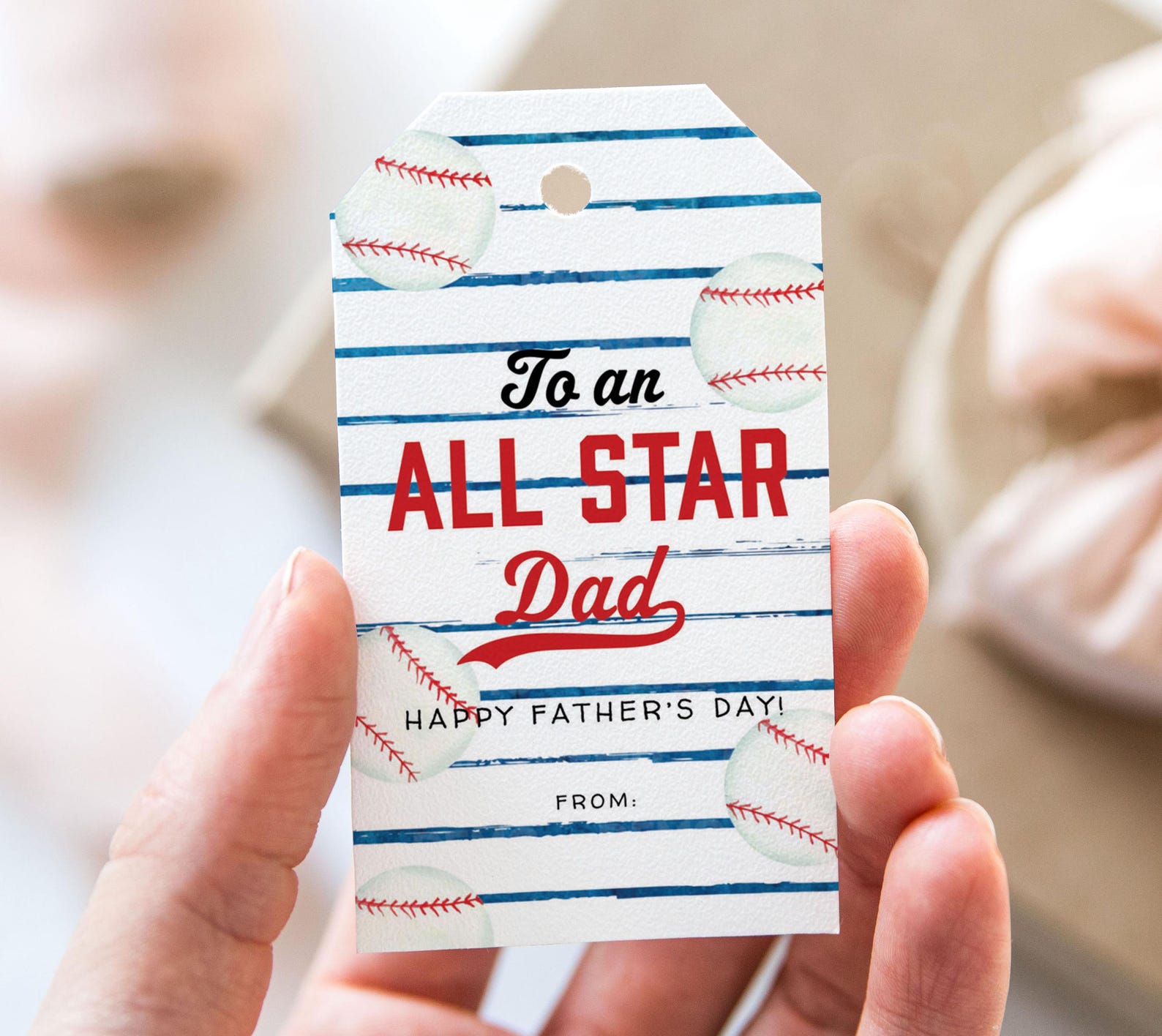To an All Star Dad Happy Father's Day Tag, Printable Happy Father's Day ...