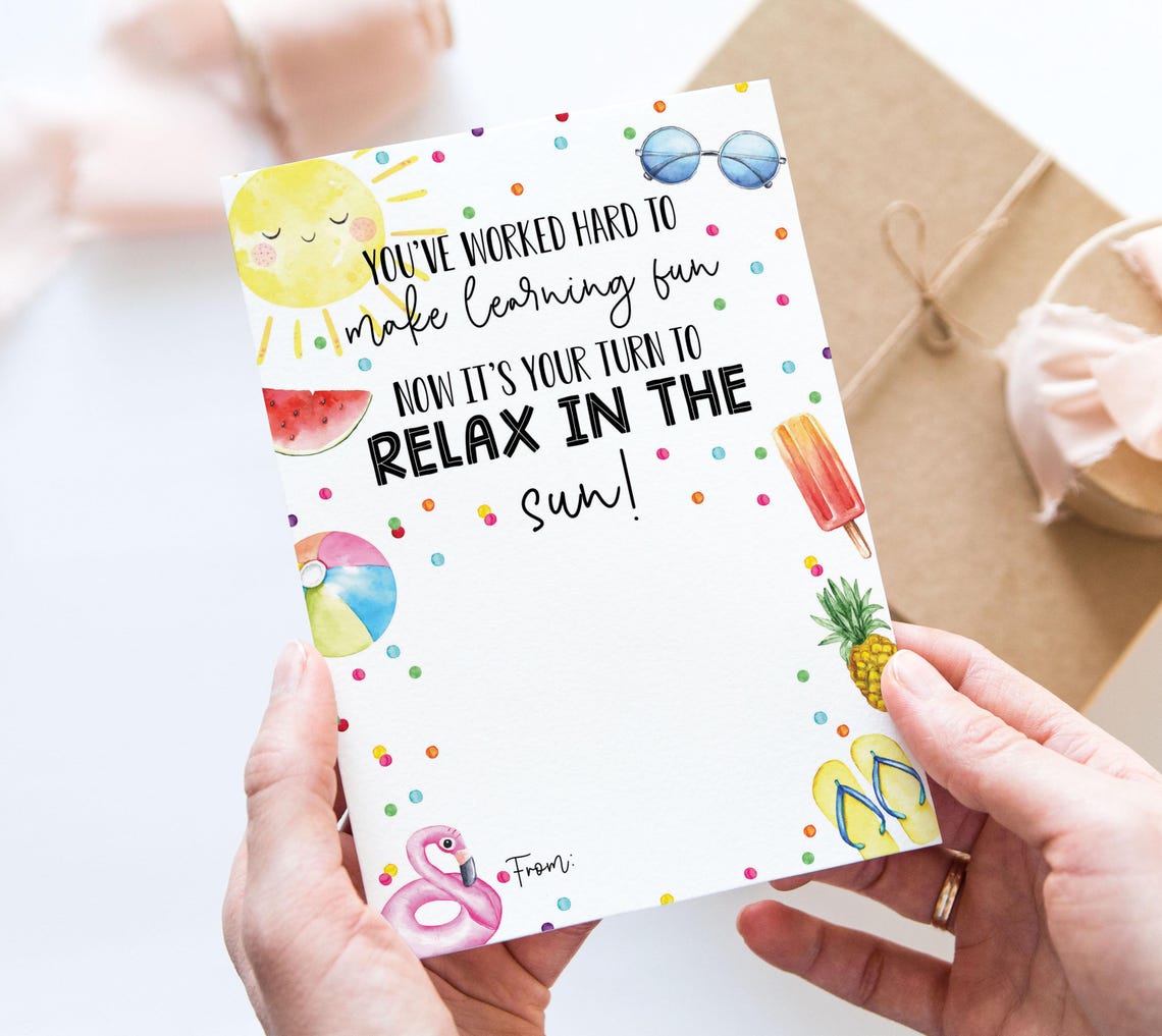Summer Your Turn to Relax in the Sun Gift Card Holder, Printable End of ...
