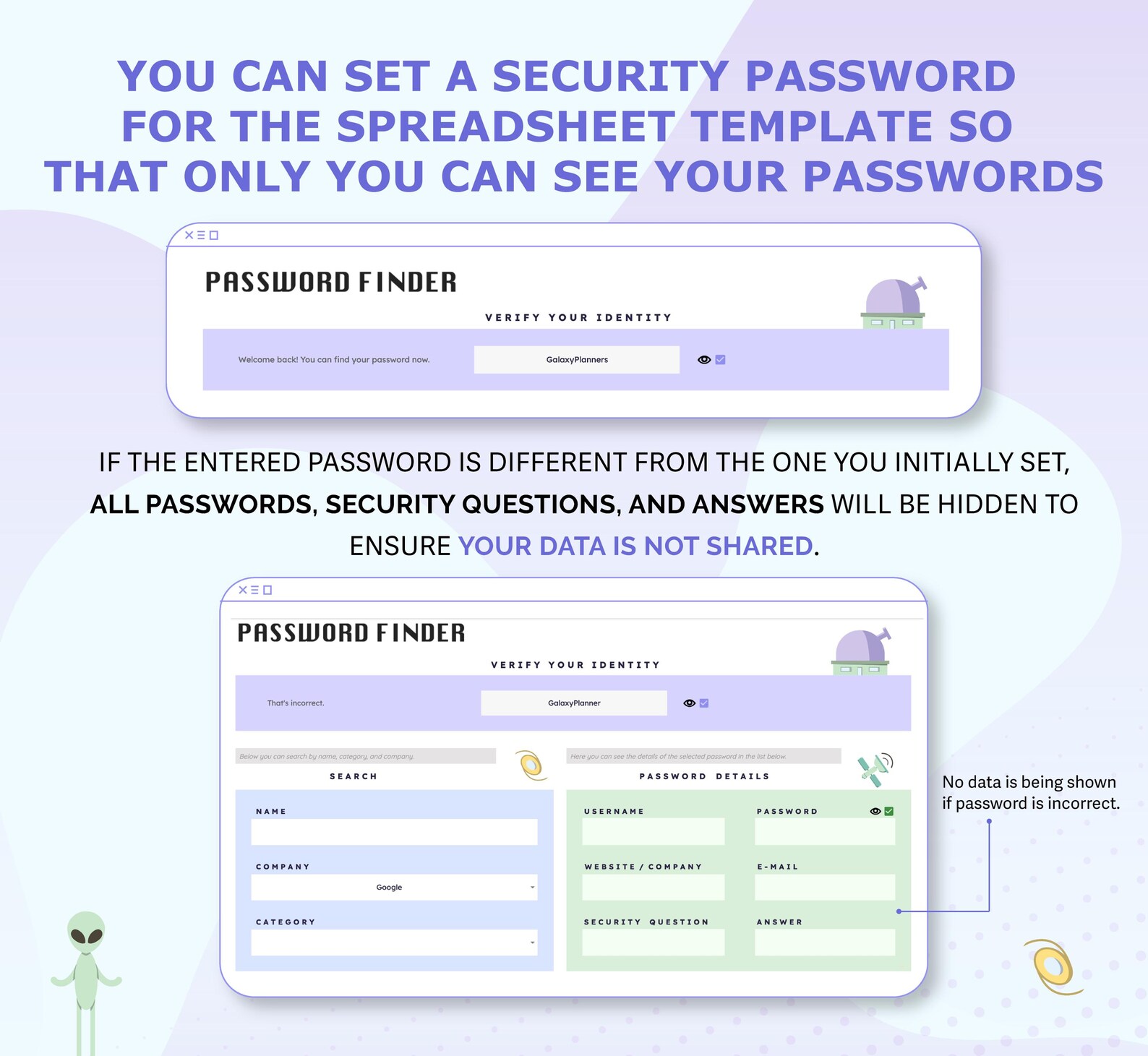 Password Tracker | Password Management Tool | Spreadsheet Template for ...