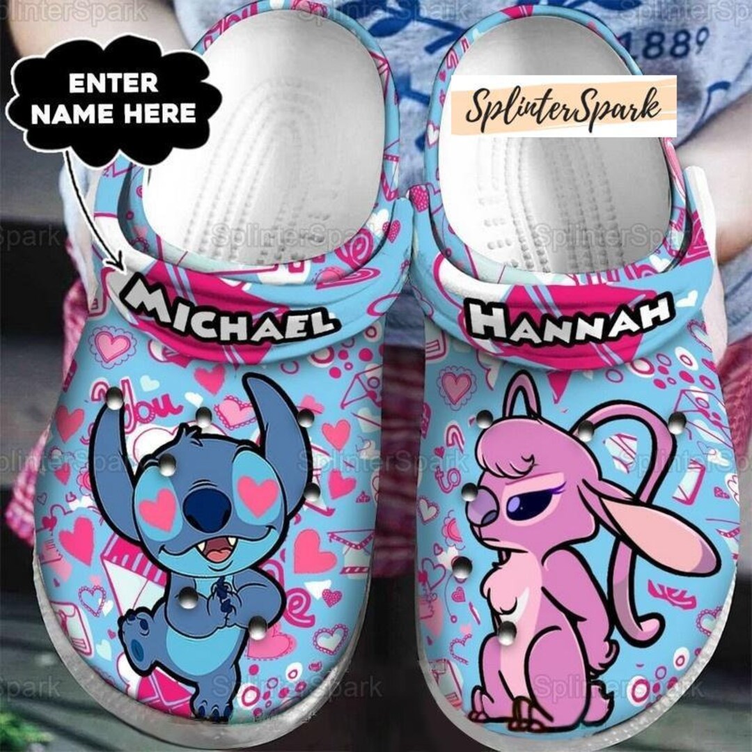 Personalized Stitch and Angels Shoes, Love Stitch Shoes, Angry Angel ...
