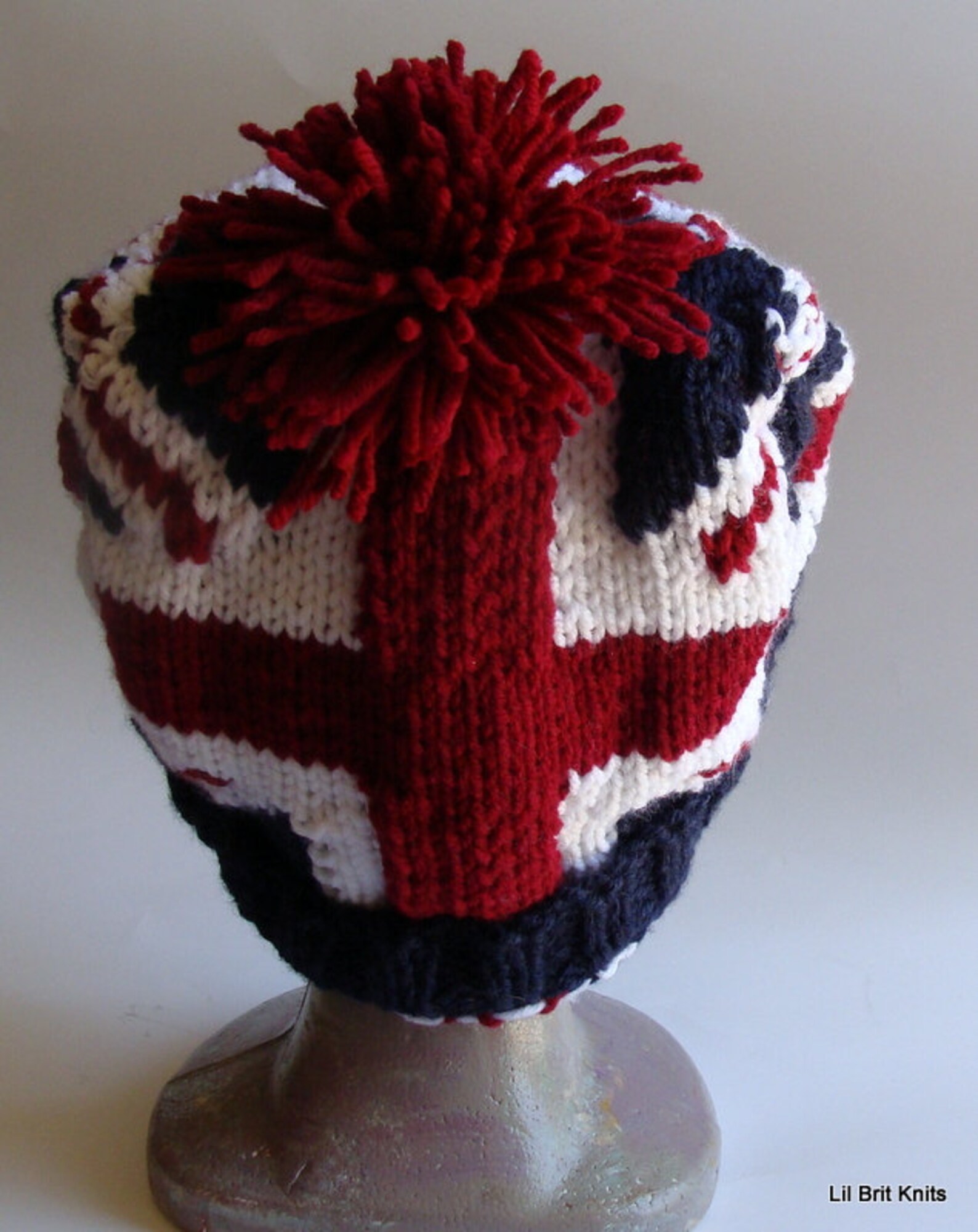 Union Jack Beanie Hat Hand Knitted - Etsy