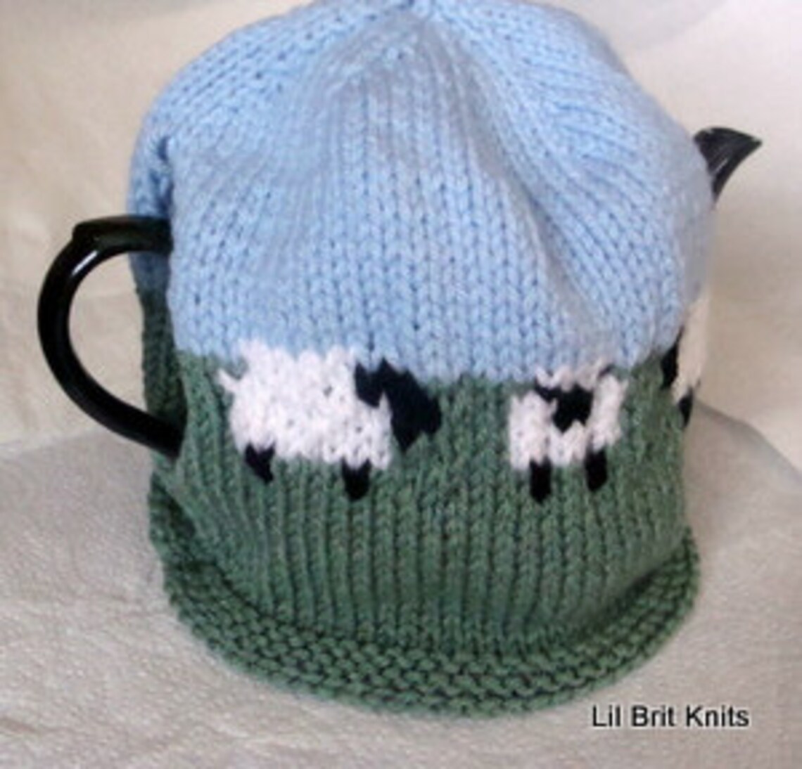 Knitted Teapot Cozy Sheep on the Field Countryscene Tea Cosy. - Etsy