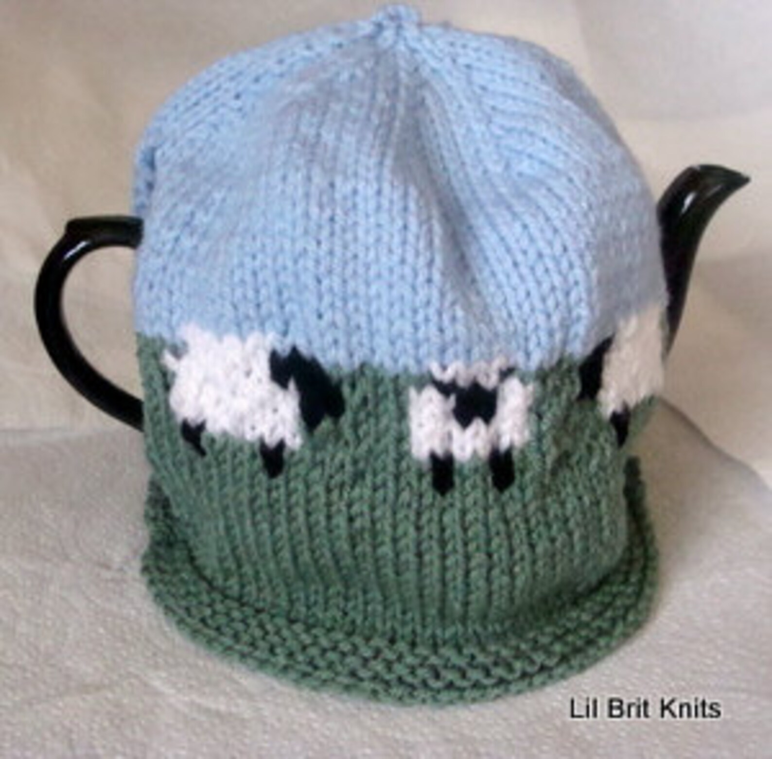 Knitted Teapot Cozy Sheep on the Field Countryscene Tea Cosy. - Etsy