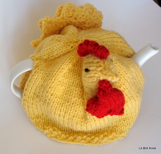Chicken Teapot Cozy Hand Knitted, Farmyard Tea Cosy - Etsy