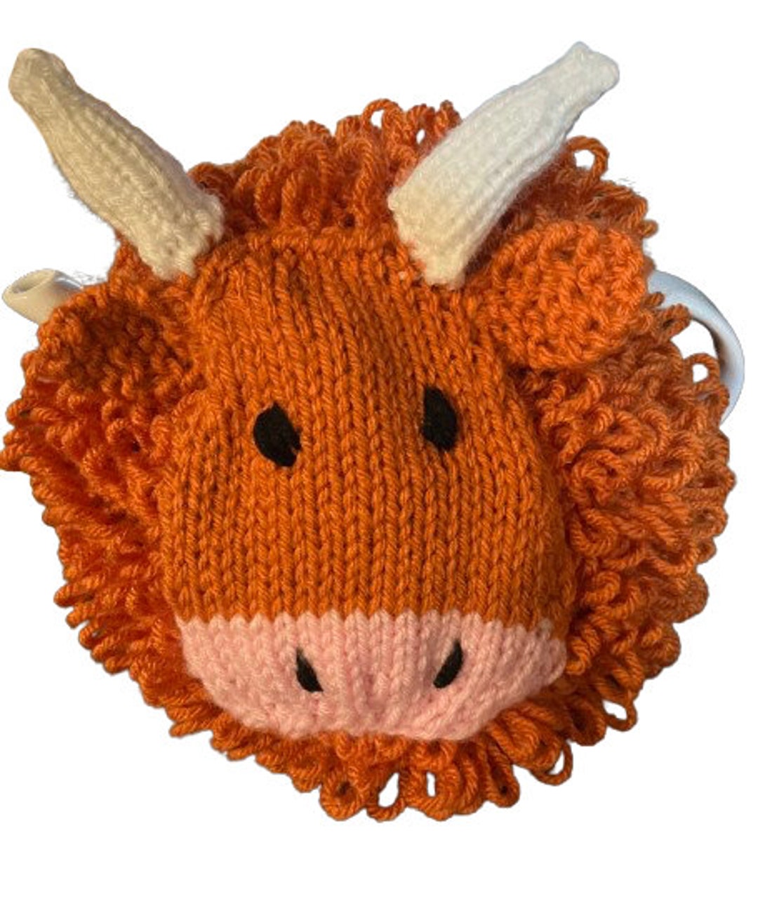 Highland Cow Tea Cozy Hand Knitted Cow Tea Cosy - Etsy