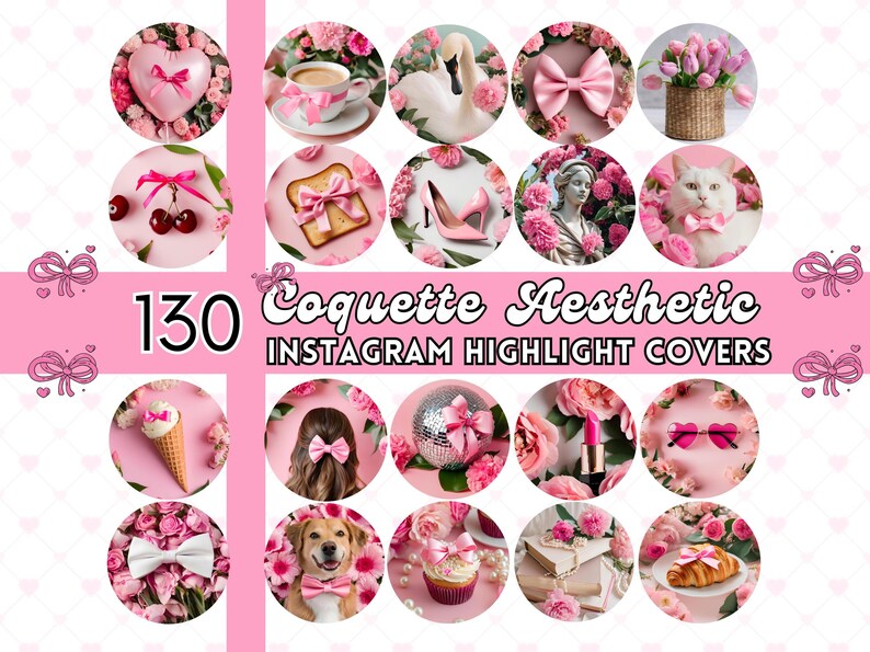 Coquette Aesthetic Instagram Highlight Covers, Flowers Insta Highlight ...