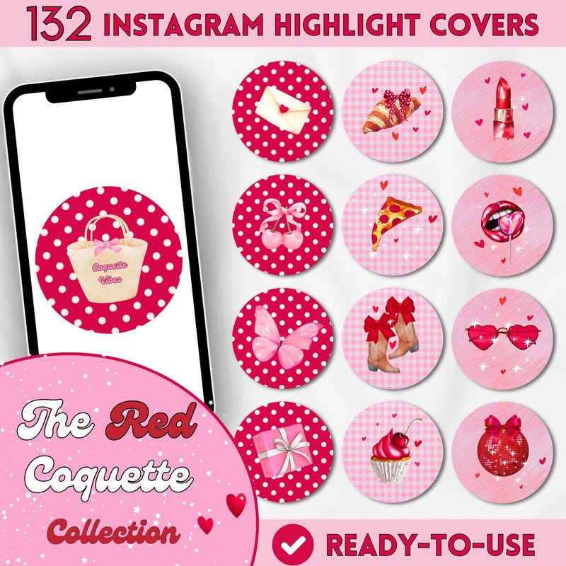 Red Instagram Highlights - Etsy