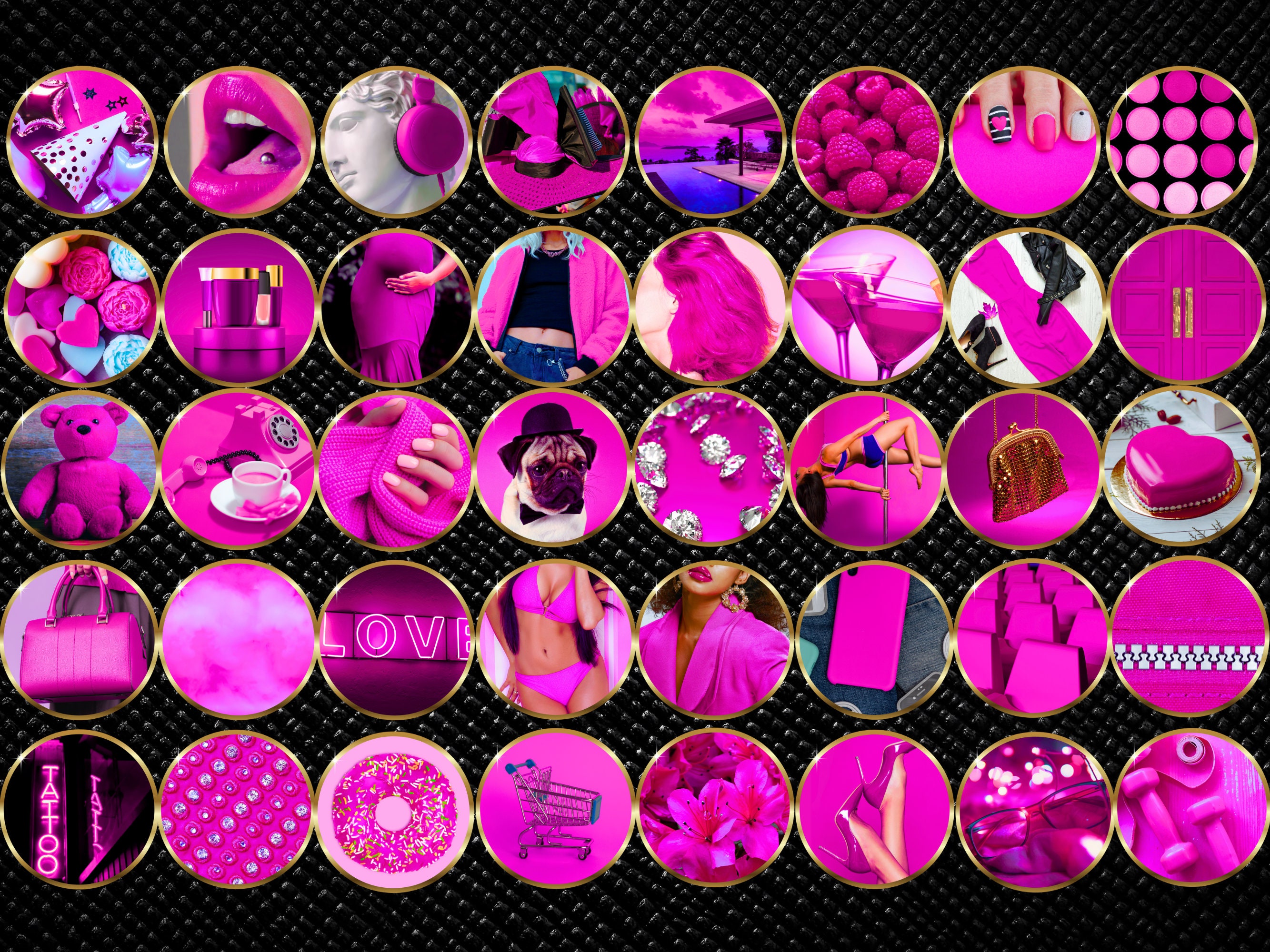 200+ Hot Pink Baddie Story Highlight Covers, Neon Pink Instagram ...