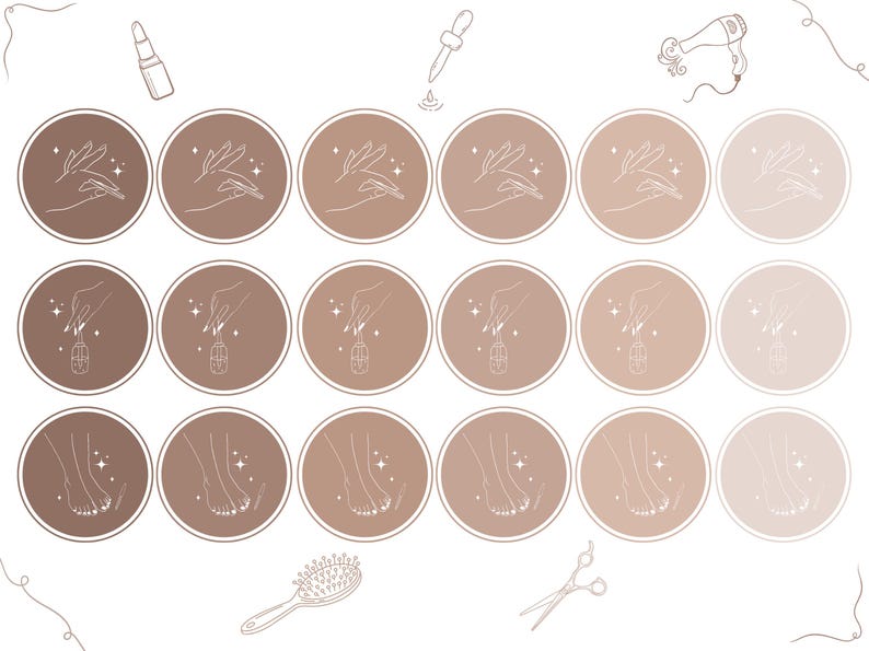 1400 + Neutral Instagram Highlight Covers, Boho Aesthetic Insta Icons, Beige Minimal Hand Drawn ...