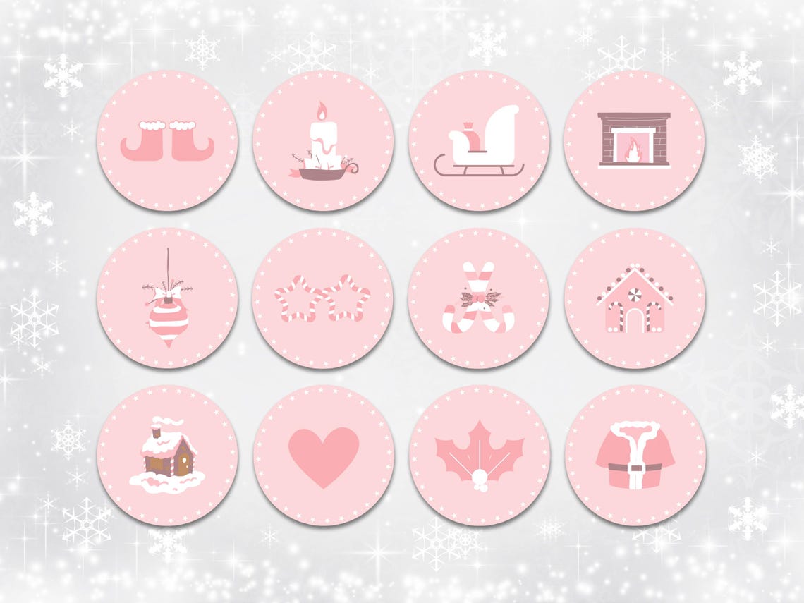 Christmas Instagram Highlight Covers, Salmon Pink Story Highlights ...