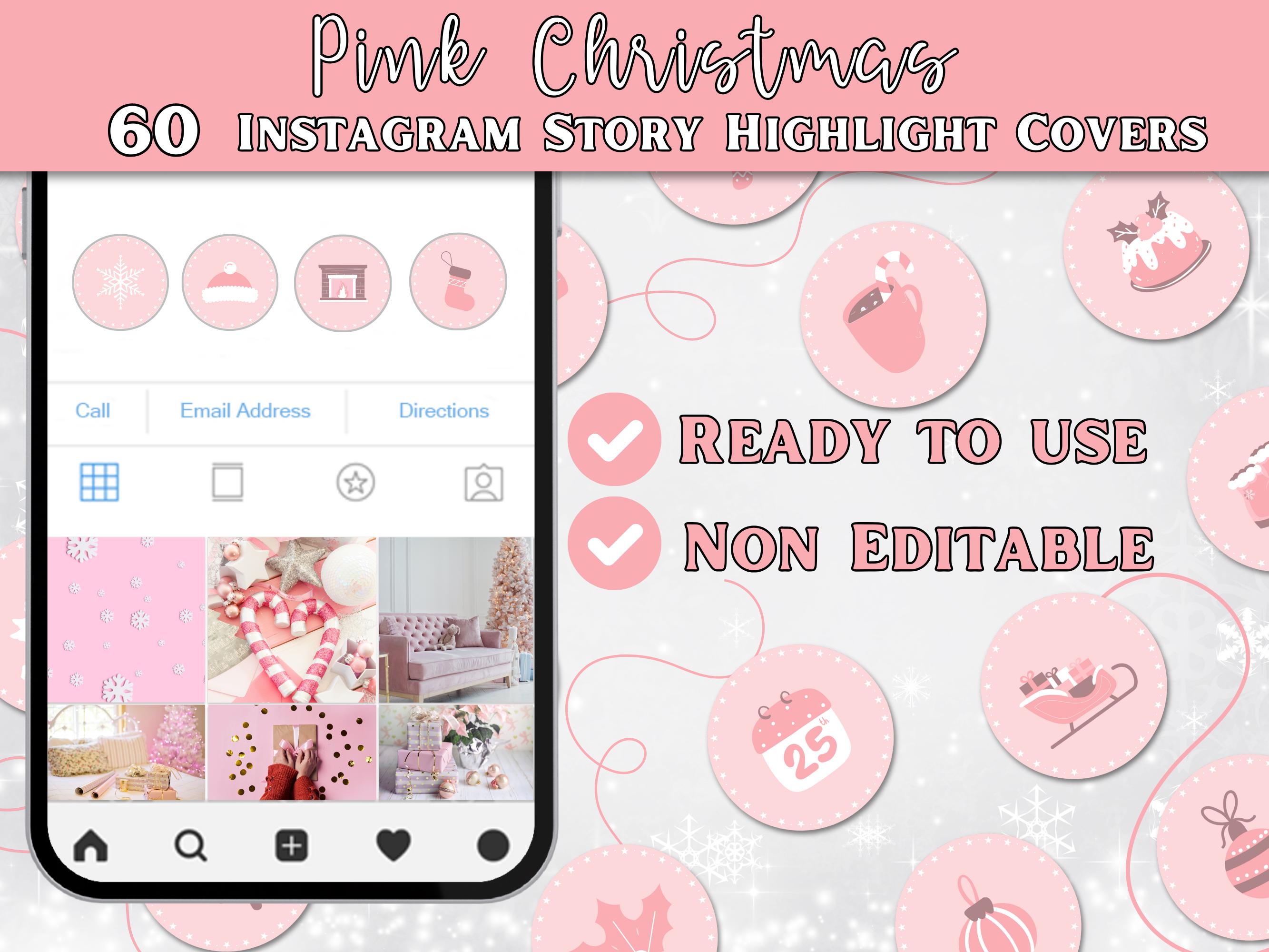 Christmas Instagram Highlight Covers, Salmon Pink Story Highlights ...